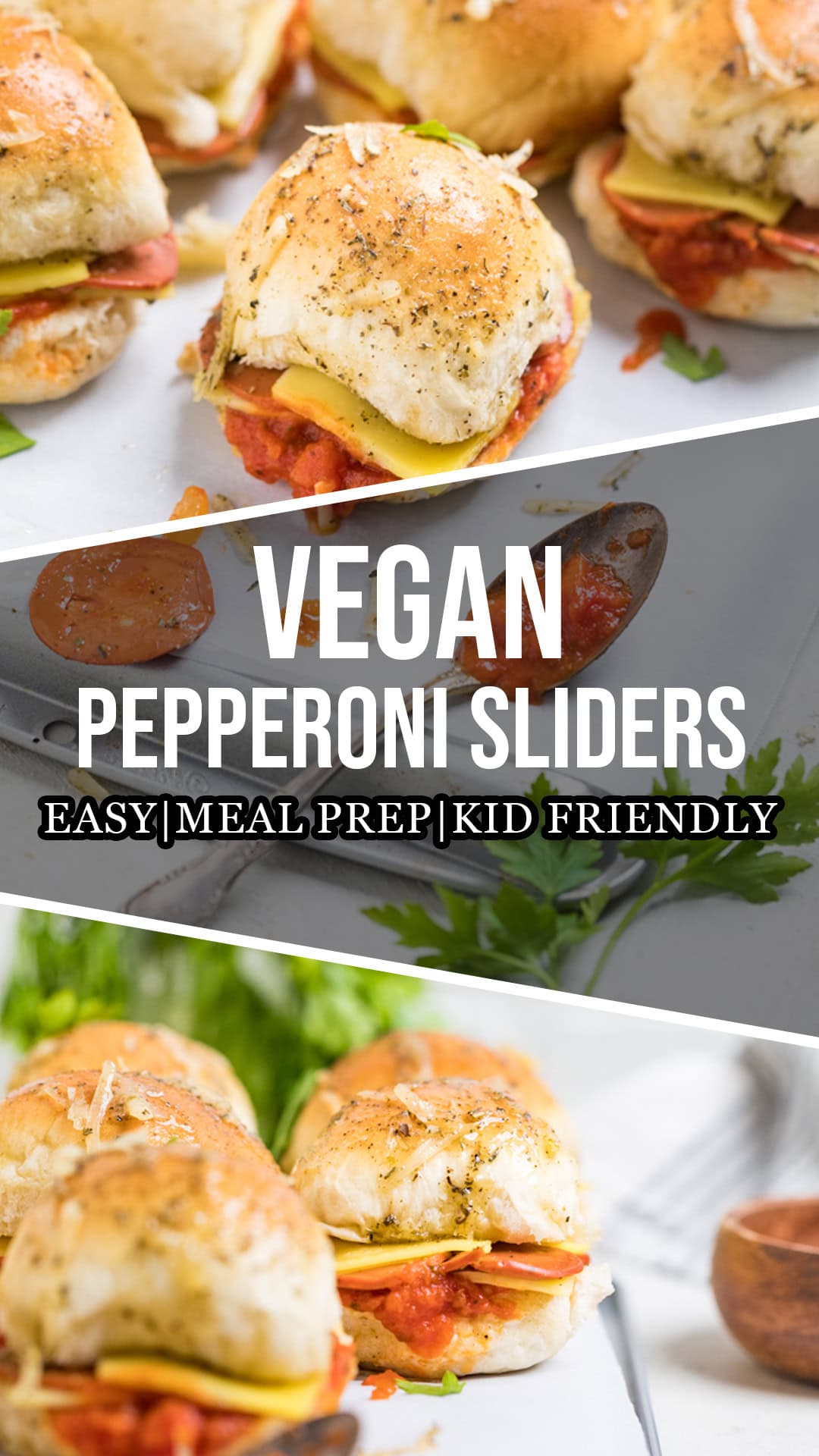 Vegan Pepperoni Pizza Sliders - Make It Dairy Free