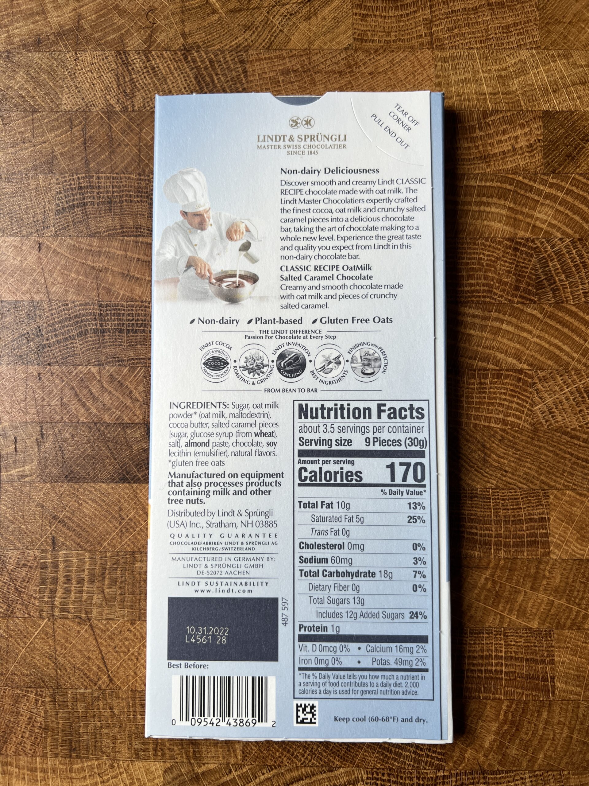 Lindt Oat Milk Chocolate Bars Review - Make It Dairy Free