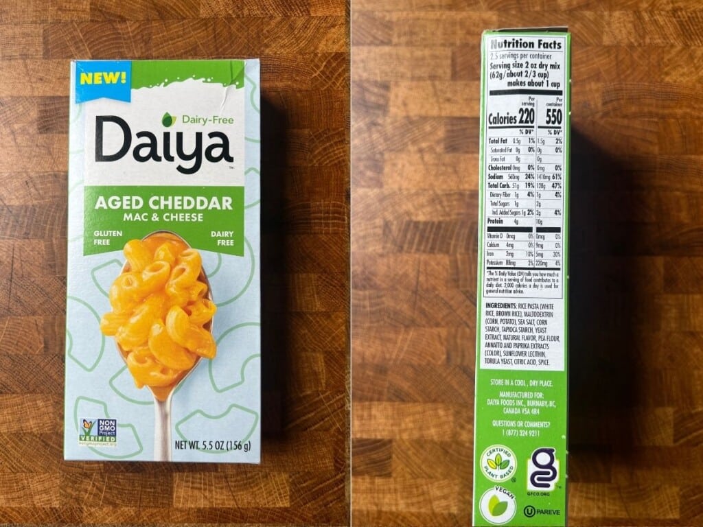Daiya Dry Powdered Boxed Mac and Cheese Review and Taste Test - Make It ...