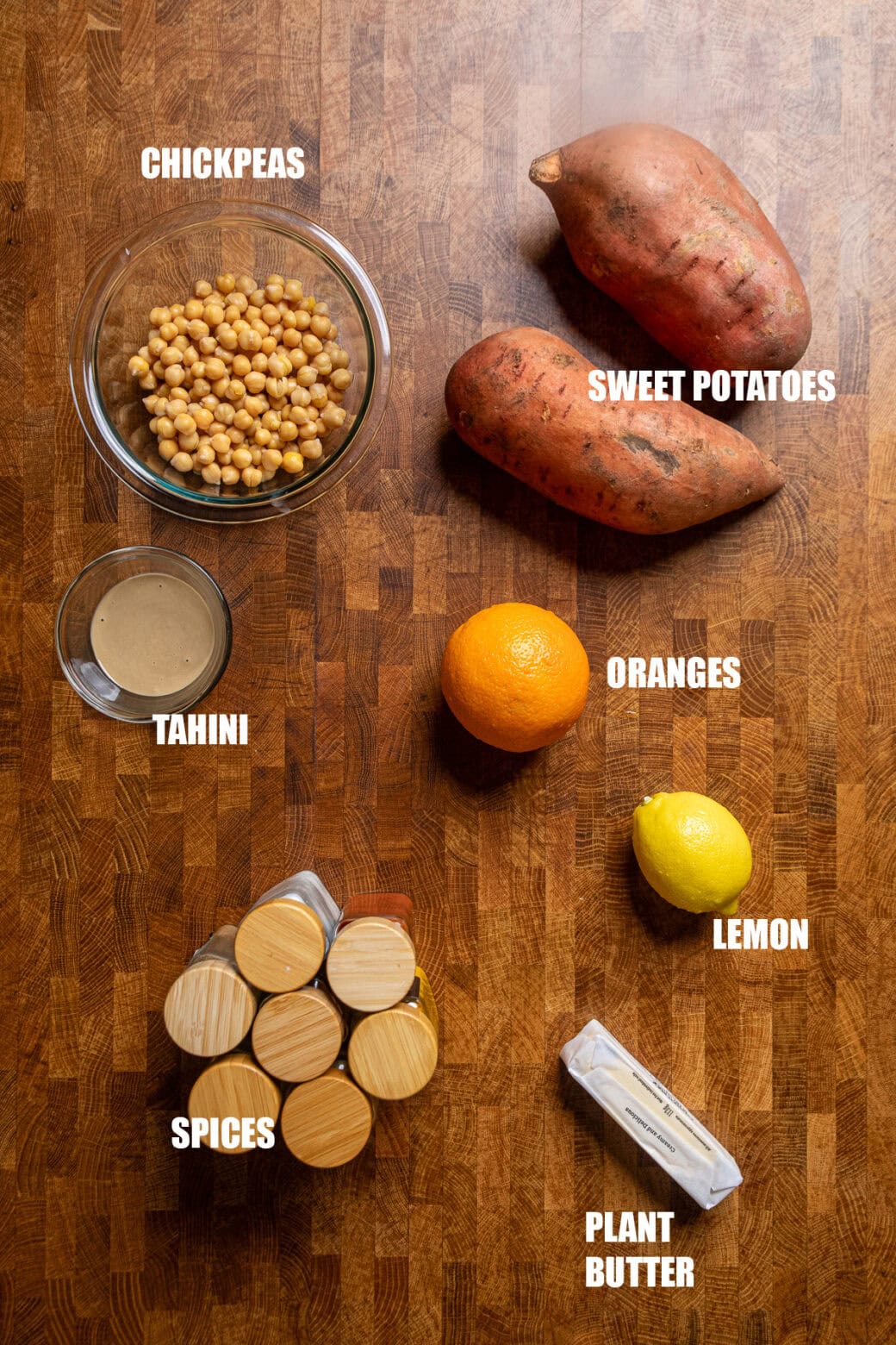Roasted Sweet Potatoes with Tahini Butter Chickpeas - Make It Dairy Free